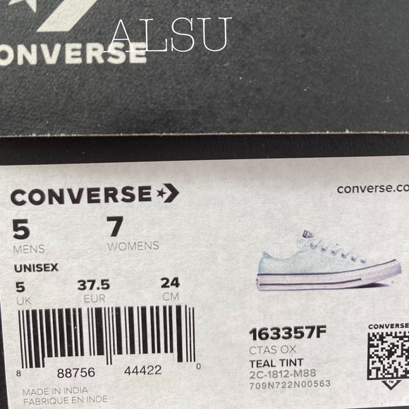 Converse | Shoes | Converse Ctas Canvas Low Top Teal Tint W Authentic ...